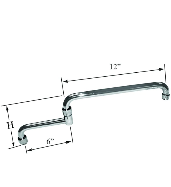 AA Faucet 18" Heavy Duty Double Joint Swivel Spout